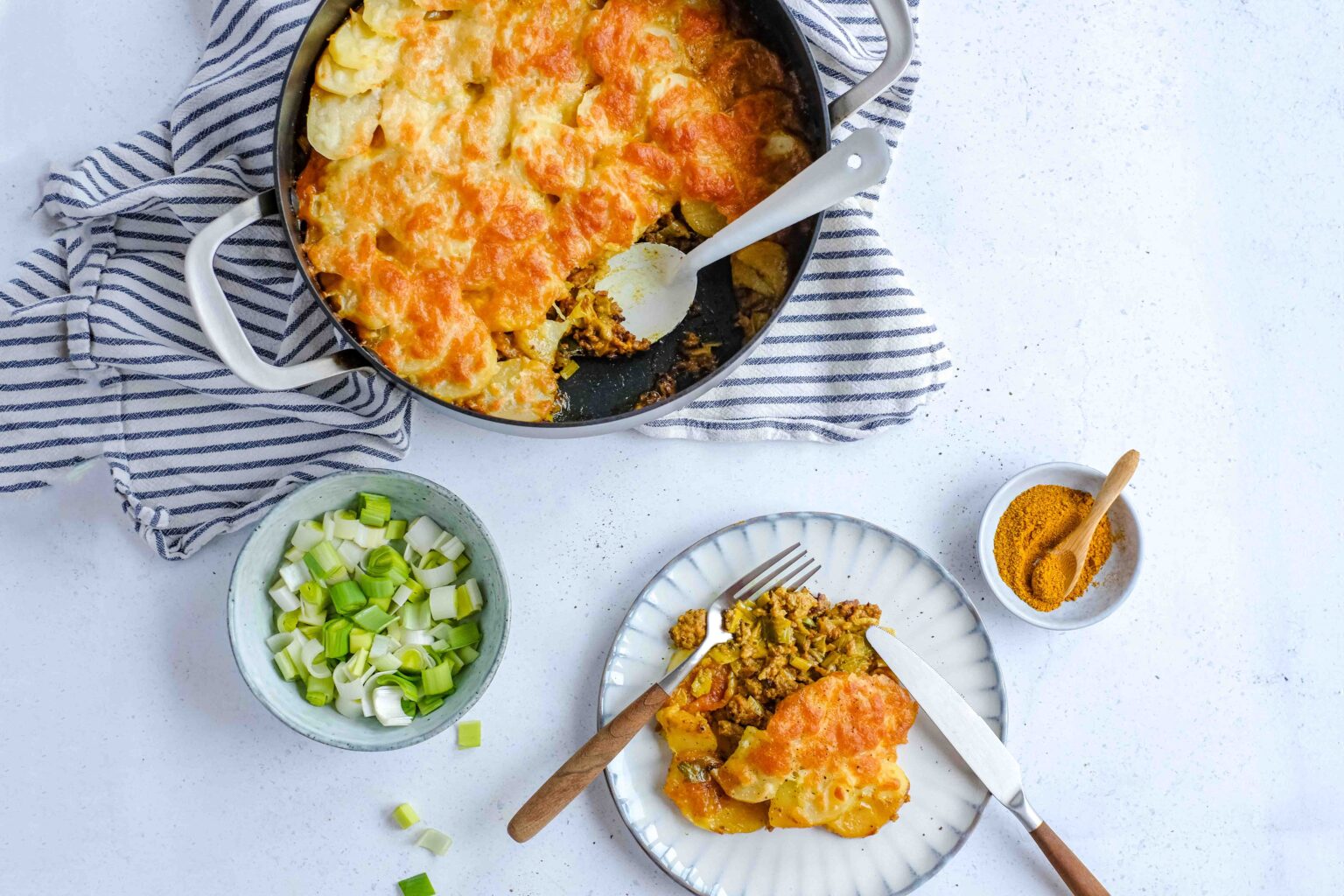 Ovenschotel met prei en gehakt / snel & makkelijk!