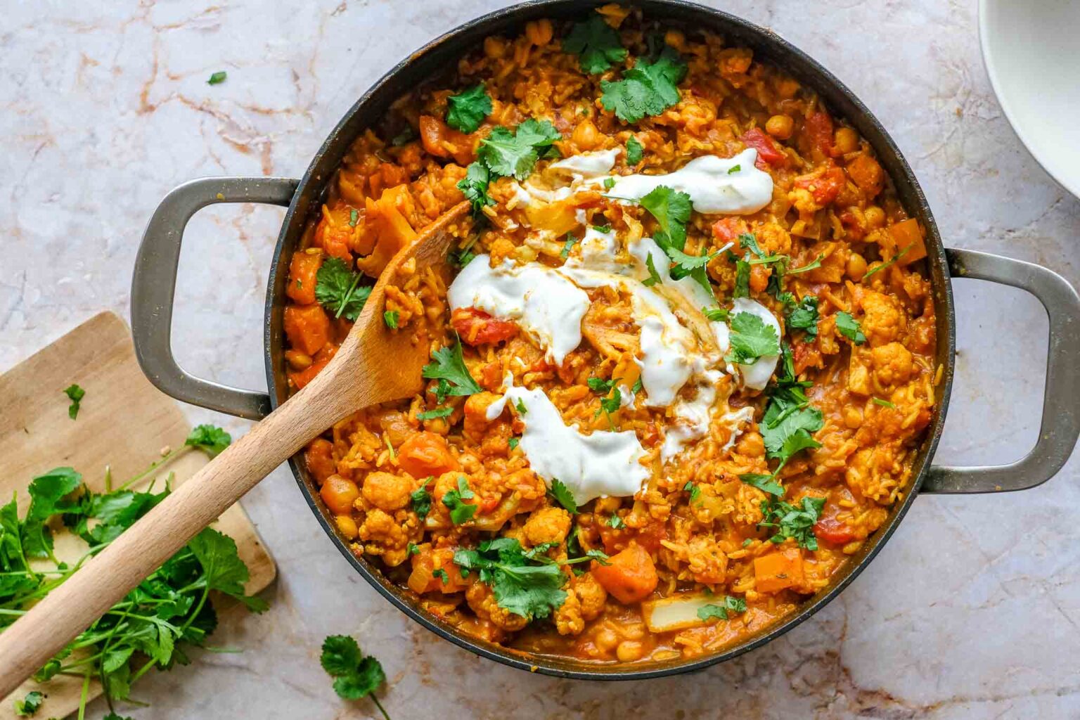 One pot tikka massala met groenten en rijst – Kokerellen